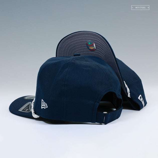 NEW YORK YANKEES PEARL ROPE THE GOLFER NEW ERA STRAPBACK HAT – MYFITTEDS