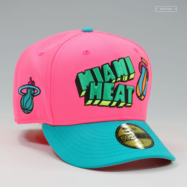 MIAMI HEAT NIKE LEBRON VIII PRE HEAT INSPIRED MIAMI VICE NEW ERA FITTE ...