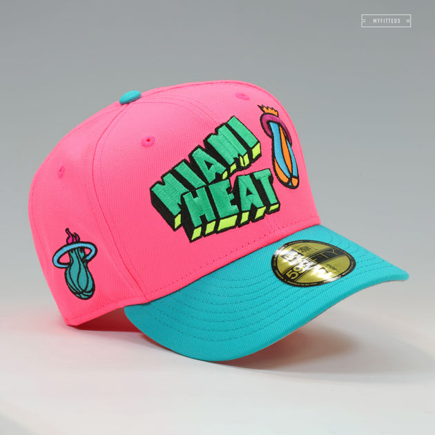 MIAMI HEAT NIKE LEBRON VIII PRE HEAT INSPIRED MIAMI VICE NEW ERA FITTE ...