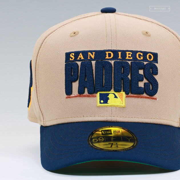 SAN DIEGO PADRES RETRO CHAIN STITCHED ENGLISH MUFFIN NEW ERA FITTED CA ...