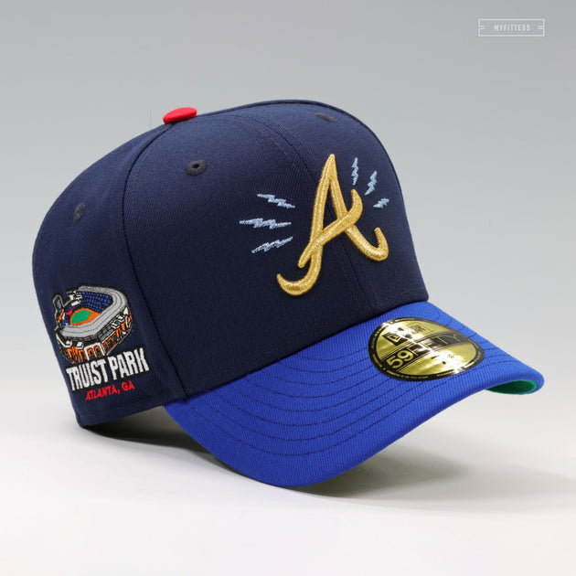 ATLANTA BRAVES BOLTS AND THUNDER TRUIST PARK NIGHTSHADE GOLDEN METALLI ...