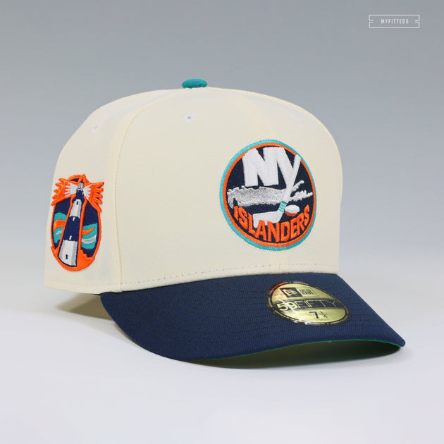 NEW YORK ISLANDERS PRIMARY NY LIGHTHOUSE SIDE PATCH OFF WHITE NEW ERA ...