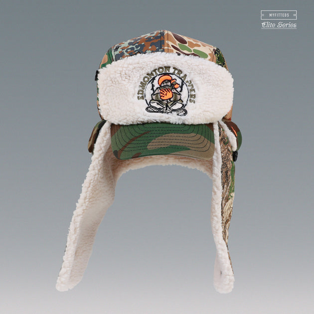 EDMONTON TRAPPERS "WHAT THE CAMO" TRAPPER FITTED ELITE SERIES ZIPPERED ...