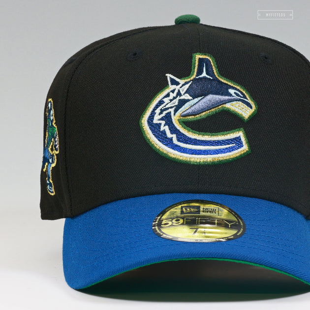 VANCOUVER CANUCKS X JOHNNY CANUCK JET BLACK SEASHORE SLATE NEW ERA FIT ...