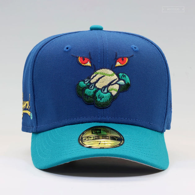 OTTAWA LYNX MILB SEASHORE SLATE CALYPSO GREEN NEW ERA FITTED CAP ...